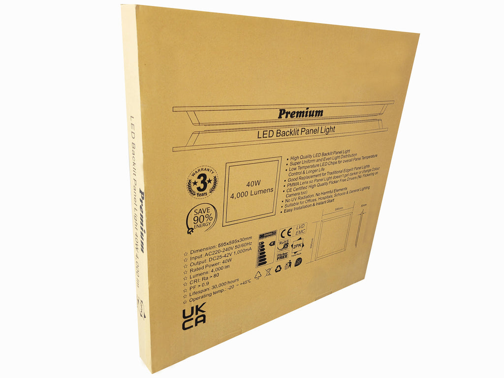 2 Pack 60x60 LED Backlit Ceiling Panel Light, 6000k – ENERJ Smart EU