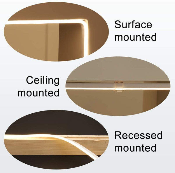 ENERJ LED Neon Light Strip Kit 3M Day Light (3000K) with UK Plug Power ...
